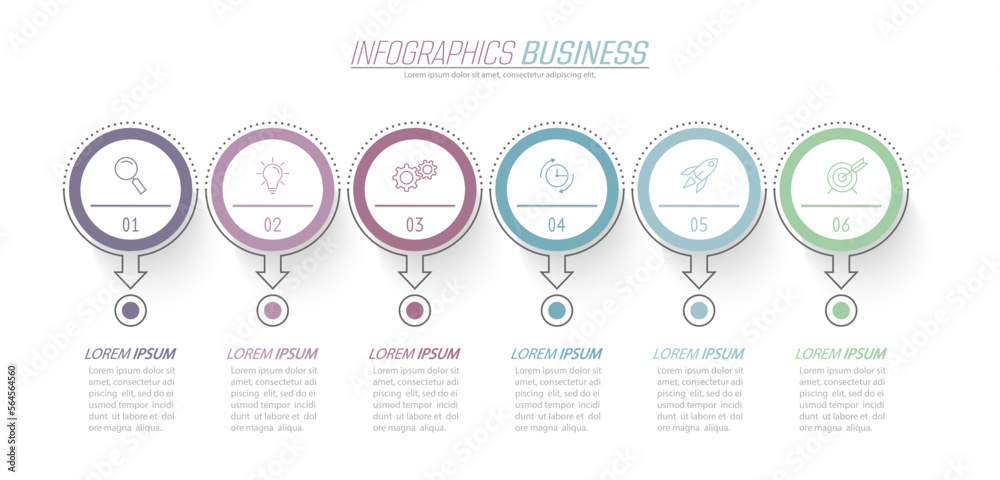 Infographics. Visualization of business data, projects, trainings ...
