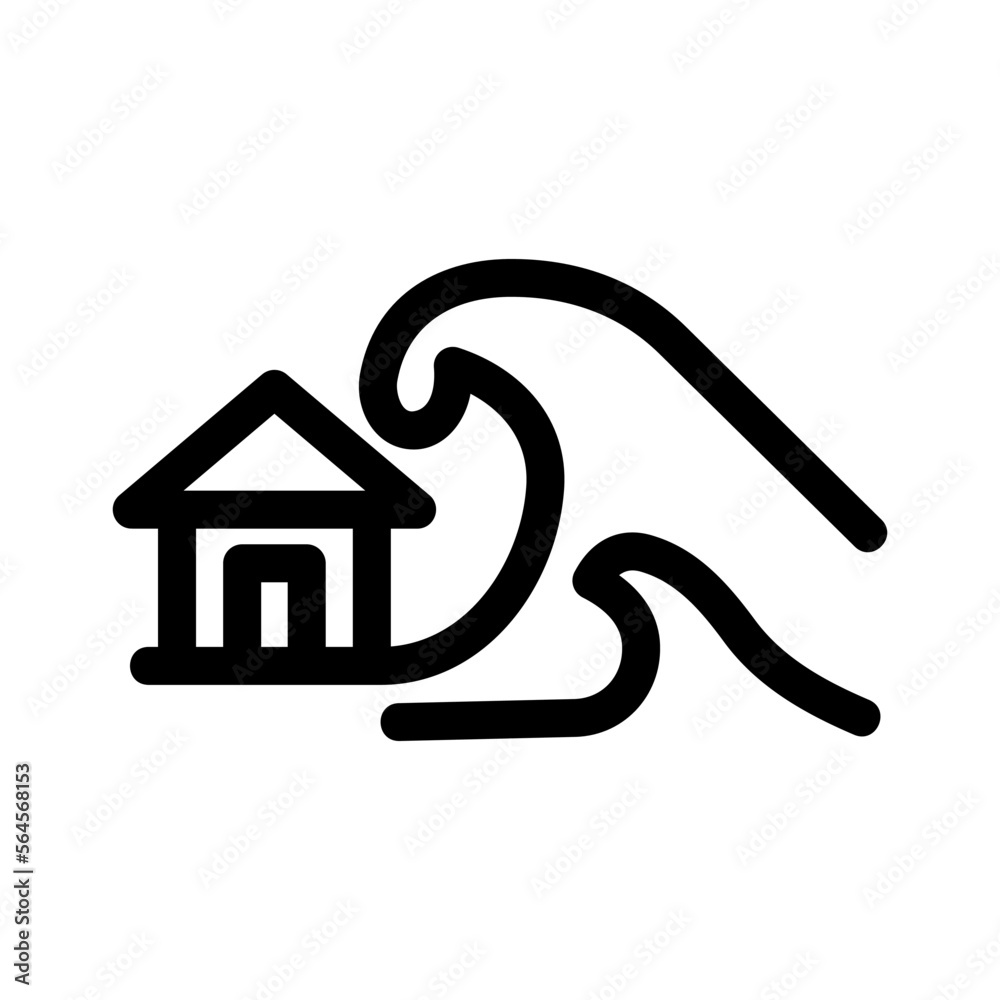 tsunami icon or logo isolated sign symbol vector illustration - high ...