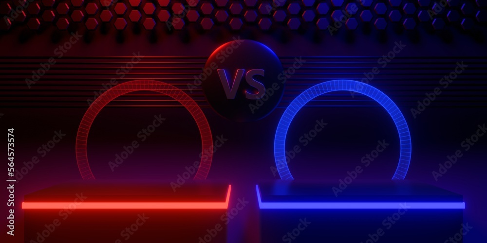 Cyberpunk gaming background wallpaper for esports tournament event, 3d ...