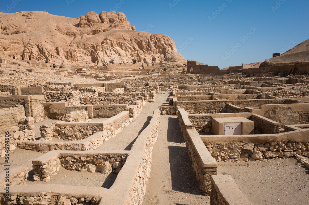 Luxor, Egypt - October 5, 2022: Deir el-Medina village in the Valley of ...