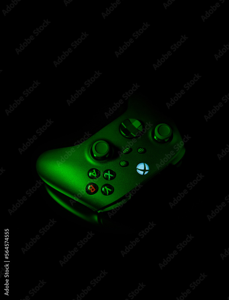 January 9, 2023, Odessa, Ukraine. A black Xbox Wireless Controller ...