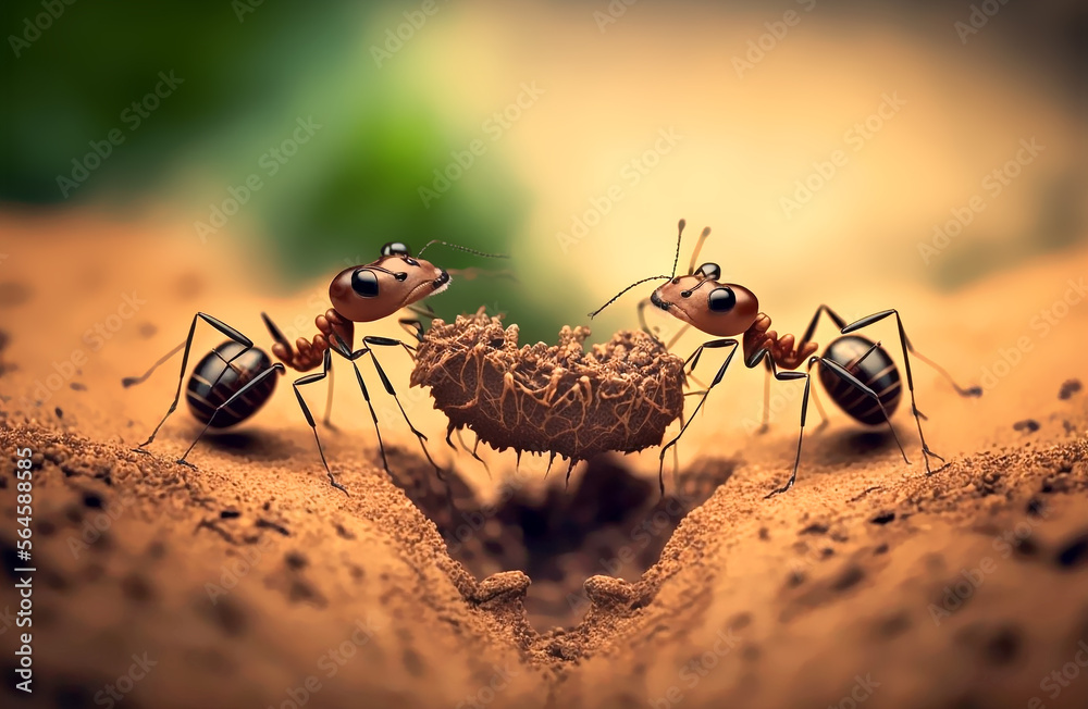 ants support each other in working together as a team generative ai ...