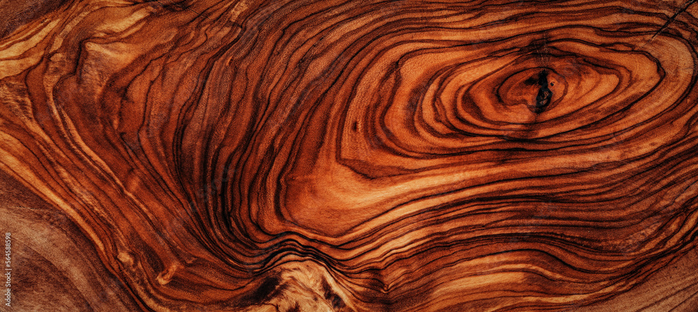 texture of dark brown olive wood plank. background of wooden surface ...