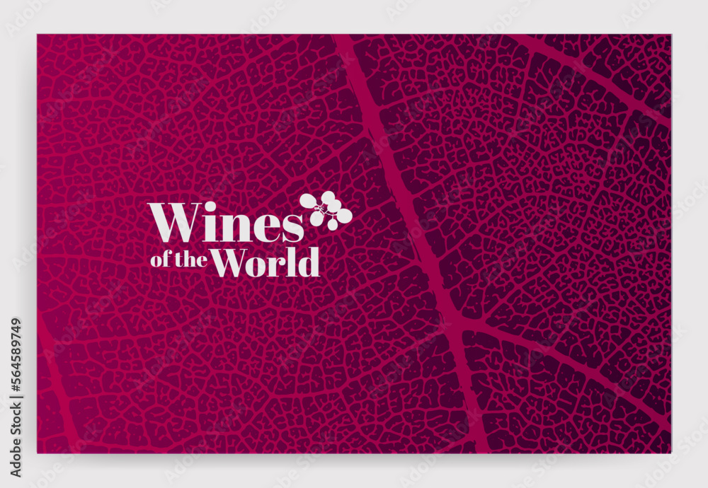 Template with vine leaf texture background. Vegetable background ...