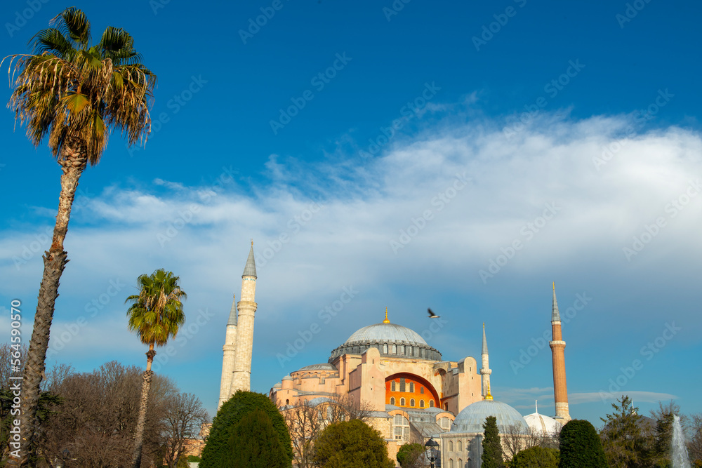 Hagia Sophia in Istanbul. The world famous monument of Byzantine ...