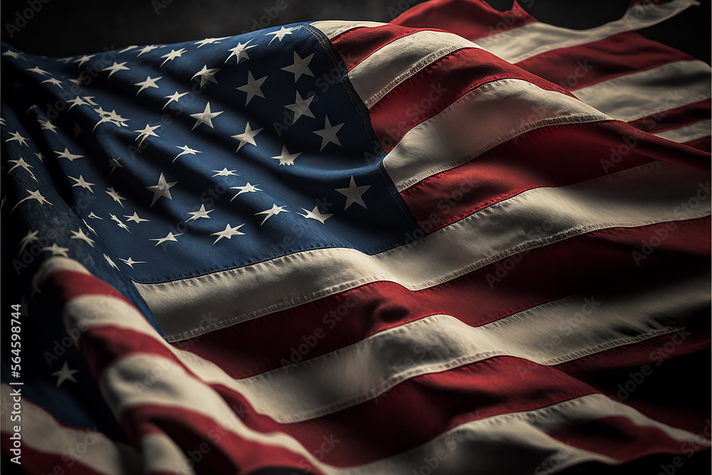 US Flag-Map, usa election concept and american flag. Ai generated art ...