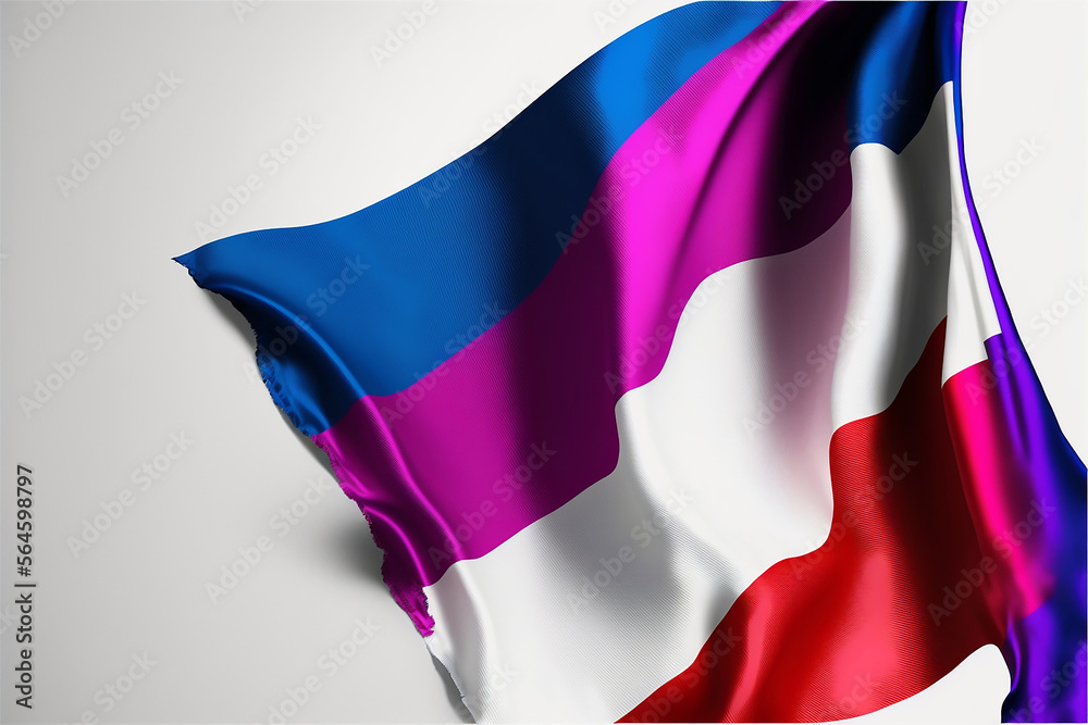 Bisexual flag white background. LGBT concept, flags moving. Ai ...