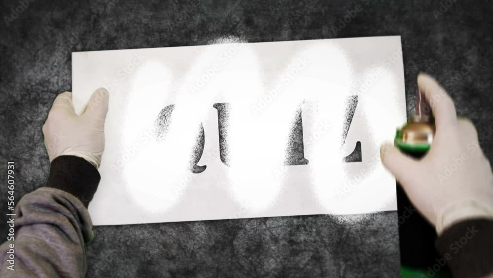 Video Stock Quiz spray painted inscription on the concrete wall ...