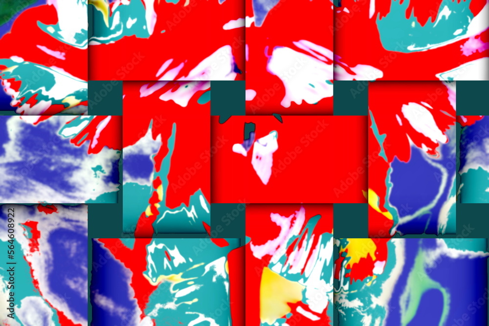 Abstract color pattern, lines, corners, circles drawings and pictures ...