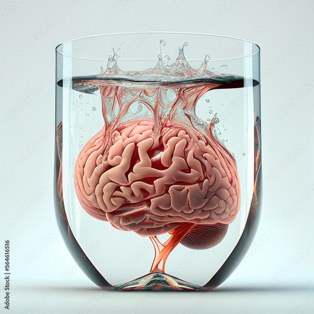 Human Brain in Glass Jar, Nervous System, Brain in Jar, Generative AI ...