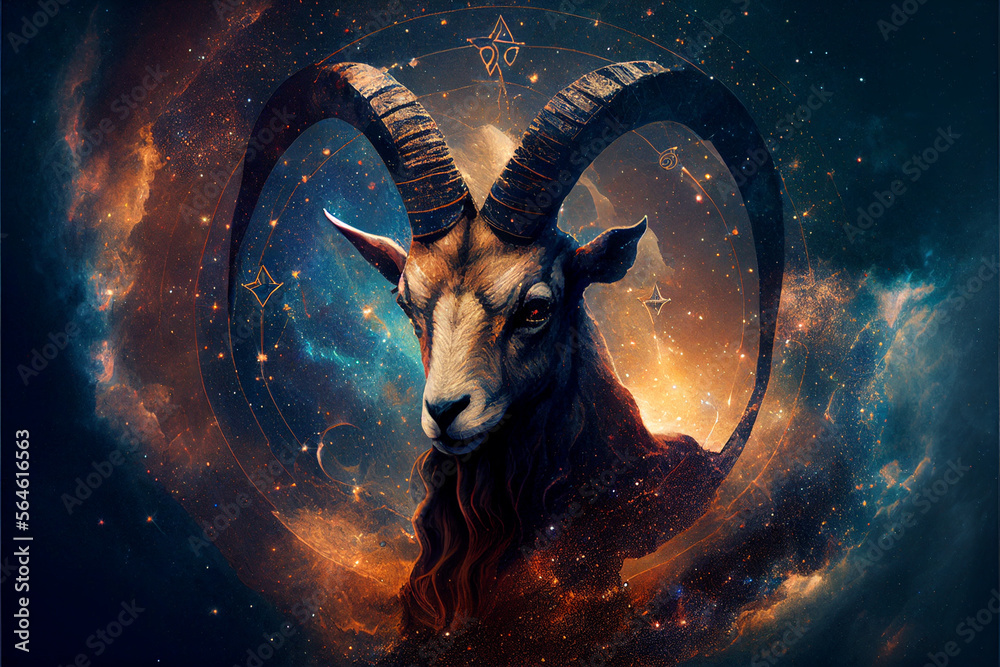 Capricorn Zodiac Sign, Horoscope Symbol, Magic Astrology Goat ...
