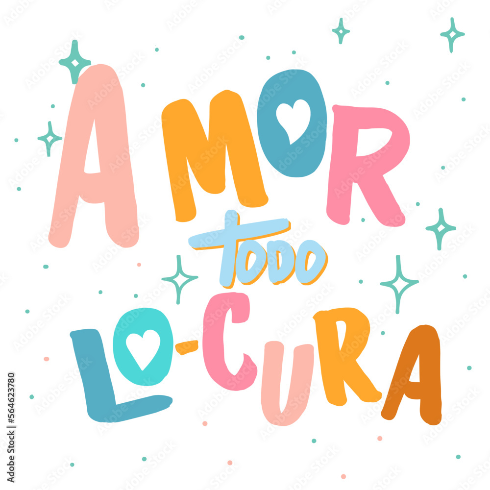 Amor todo Lo-cura, san Valentín, lettering en Español, caligrafía, amor ...
