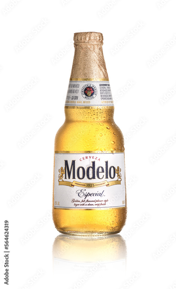 Bottle of Modelo Especial beer Stock Photo | Adobe Stock