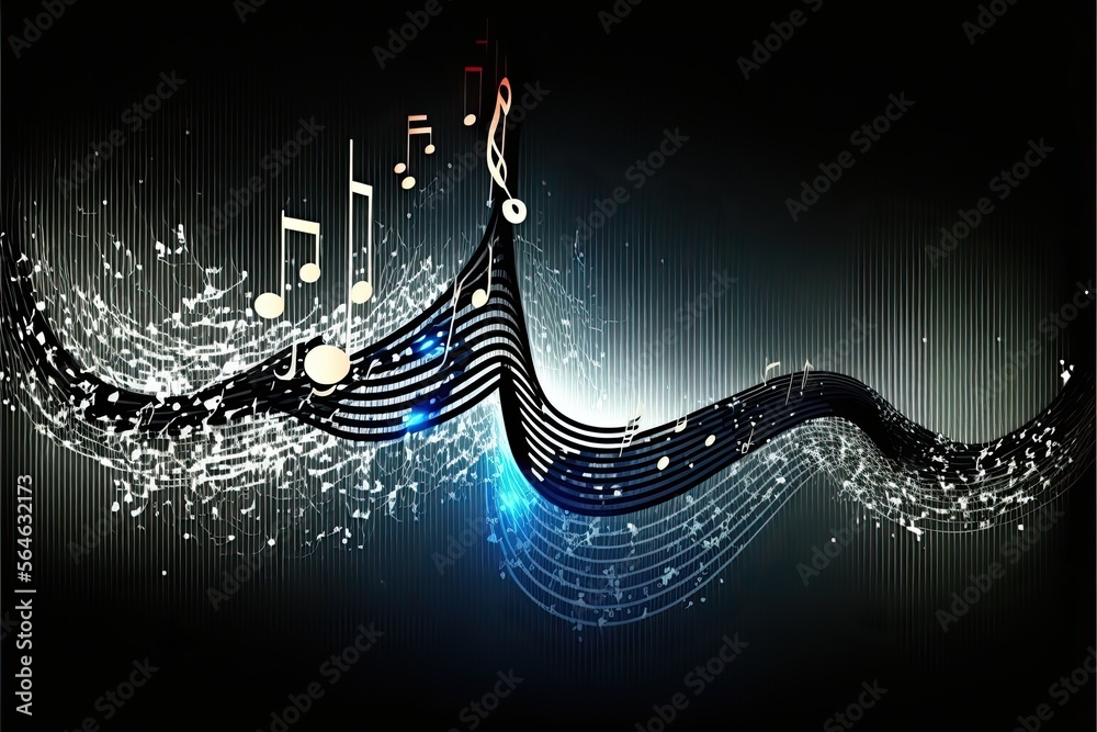 Wave lines trails flowing dynamic in different color isolated on black ...