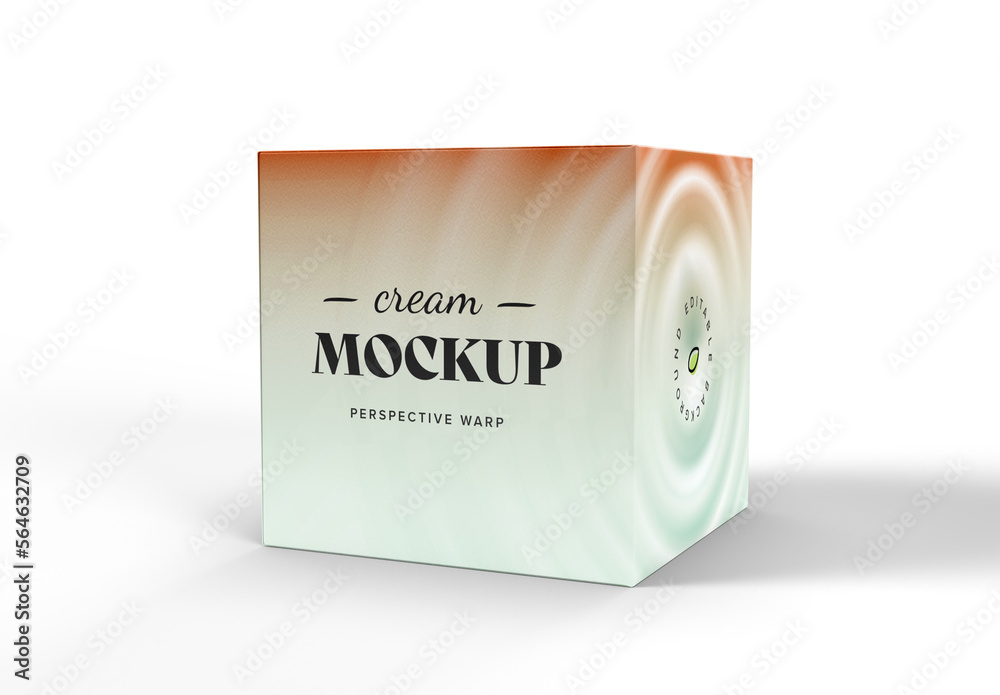 Cosmetic Box Mockup Design With Editable Background Stock Template ...