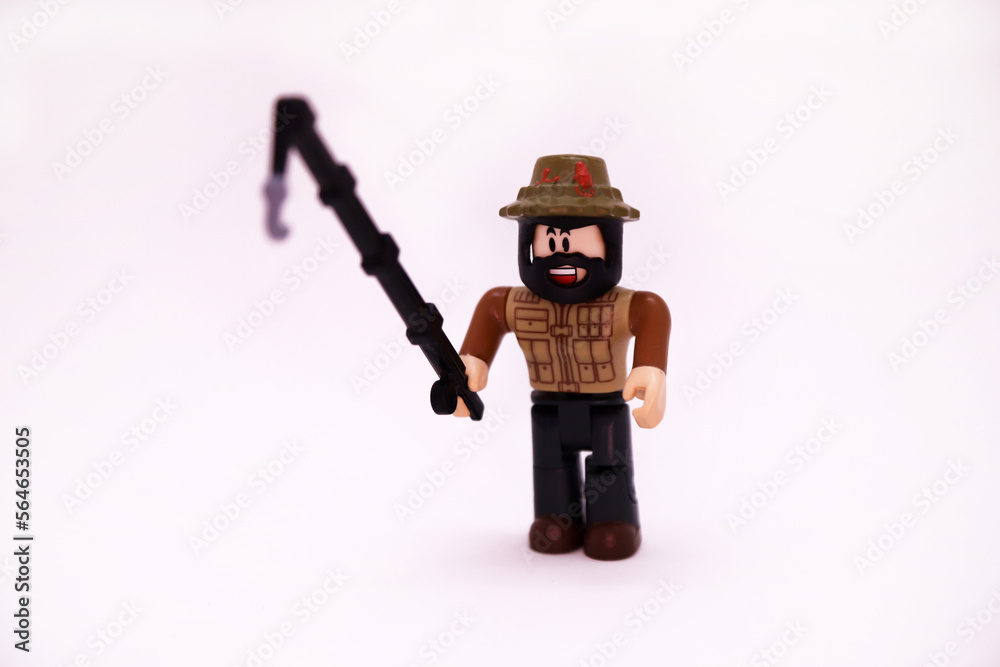 Plastic toy figure with character from the Roblox video game. Roblox ...
