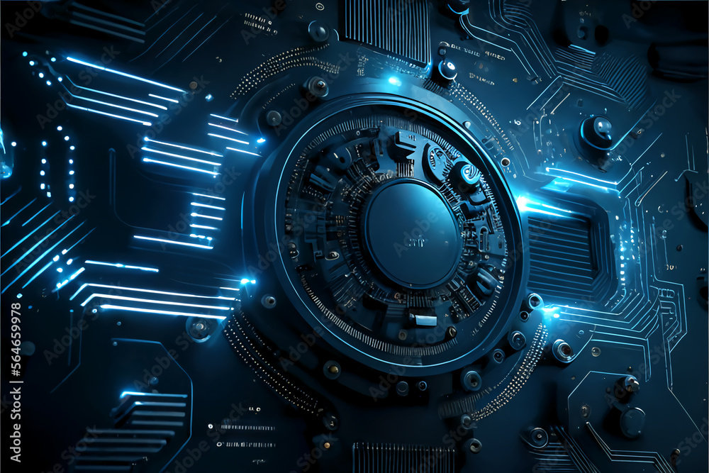 Dark Blue Light Abstract Technology Background for a Sleek and ...