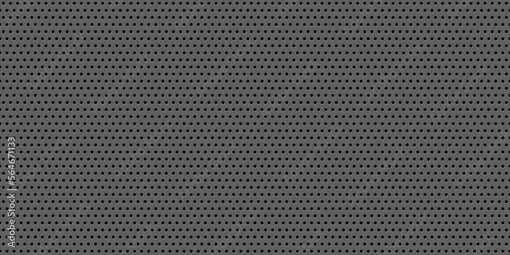 Seamless perforated metal dot grid pattern. Metallic industrial steel ...