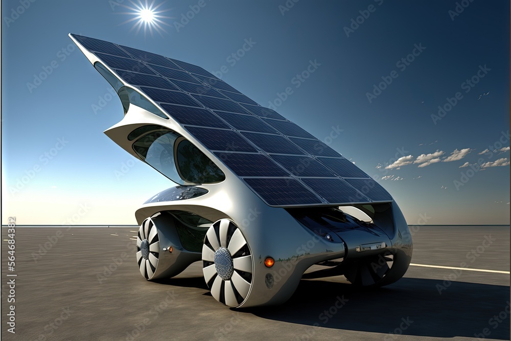 solar panel car of the future eco substenibilty concept eco EV Car or ...