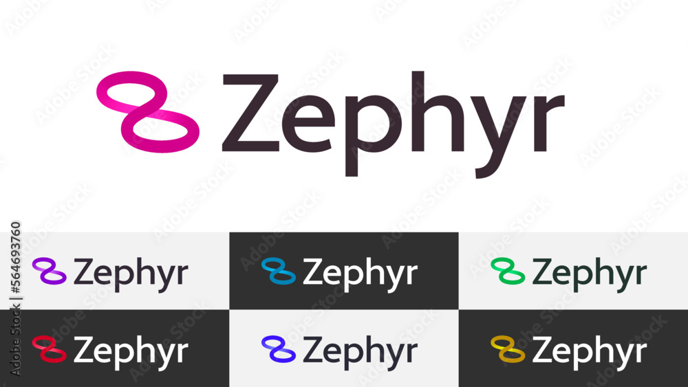 Infinity Abstract Letter Z Logo Minimal Linear Gradient Overlapping ...