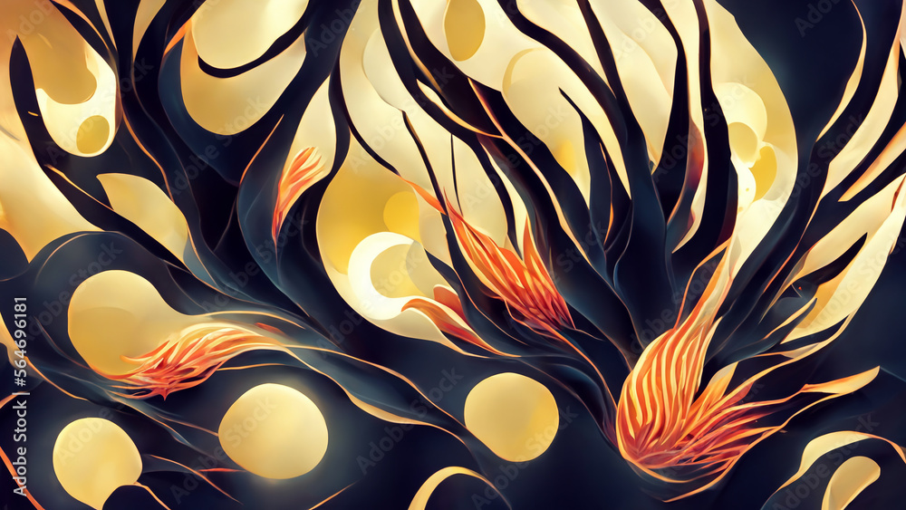 abstract light body lines dragon pattern illustration background ...