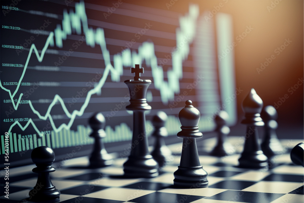 The world of chess and business (AI Generated) Stock Illustration ...
