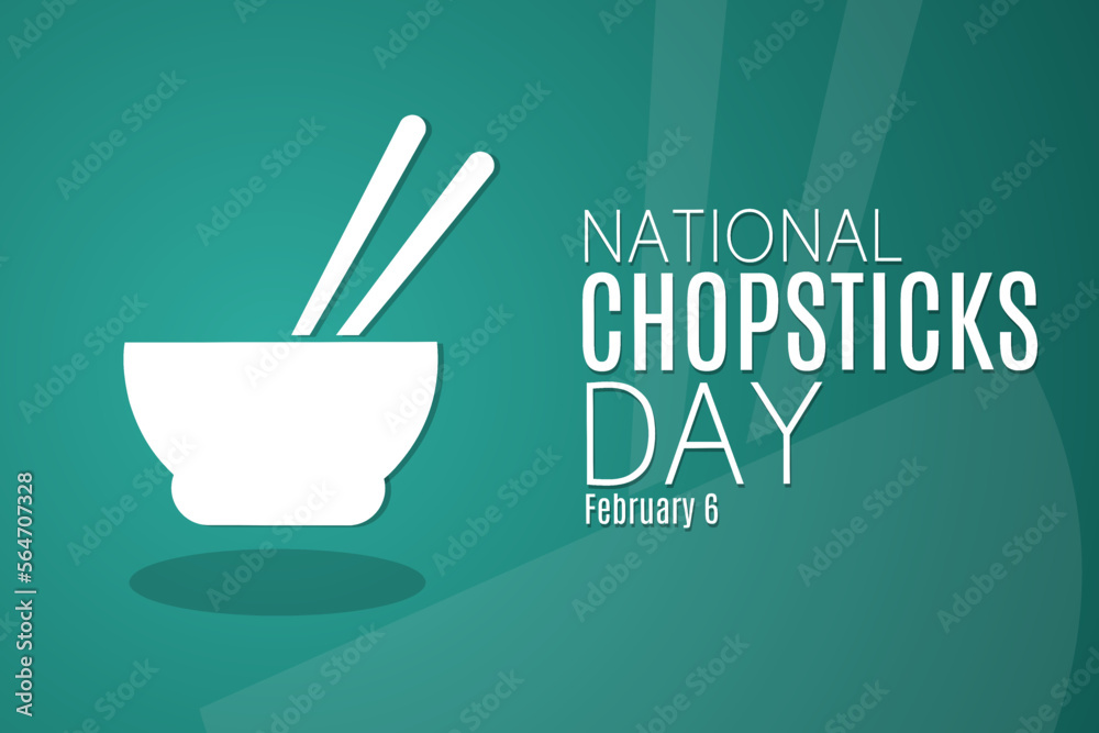 National chopsticks day february 6 vector illustration, holiday concept ...