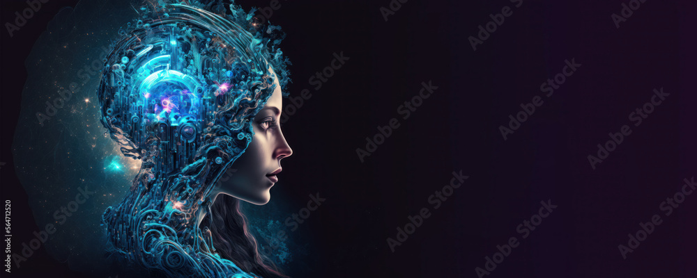 Futuristic AI Woman: The Evolution of AGI in a Digital World, AI ...
