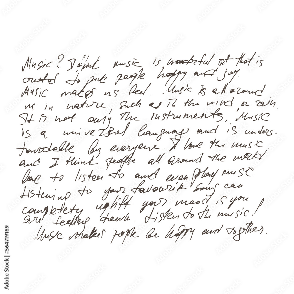 Handwritten ink text background. Letter imitation of vintage writting ...