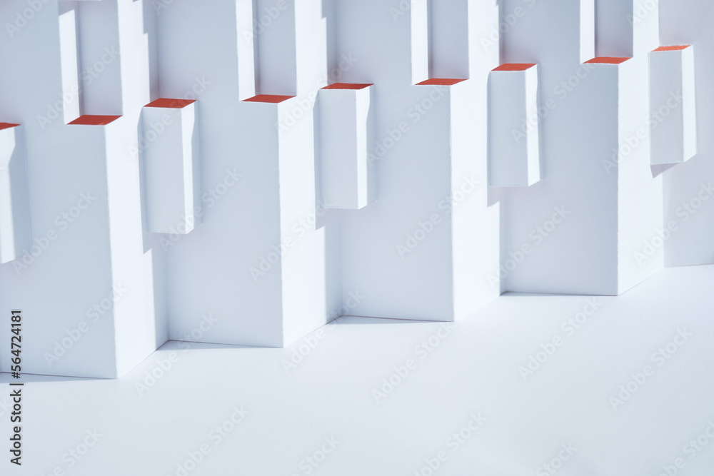 Abstract geometric background. Folded paper texture. Kirigami paperwork ...