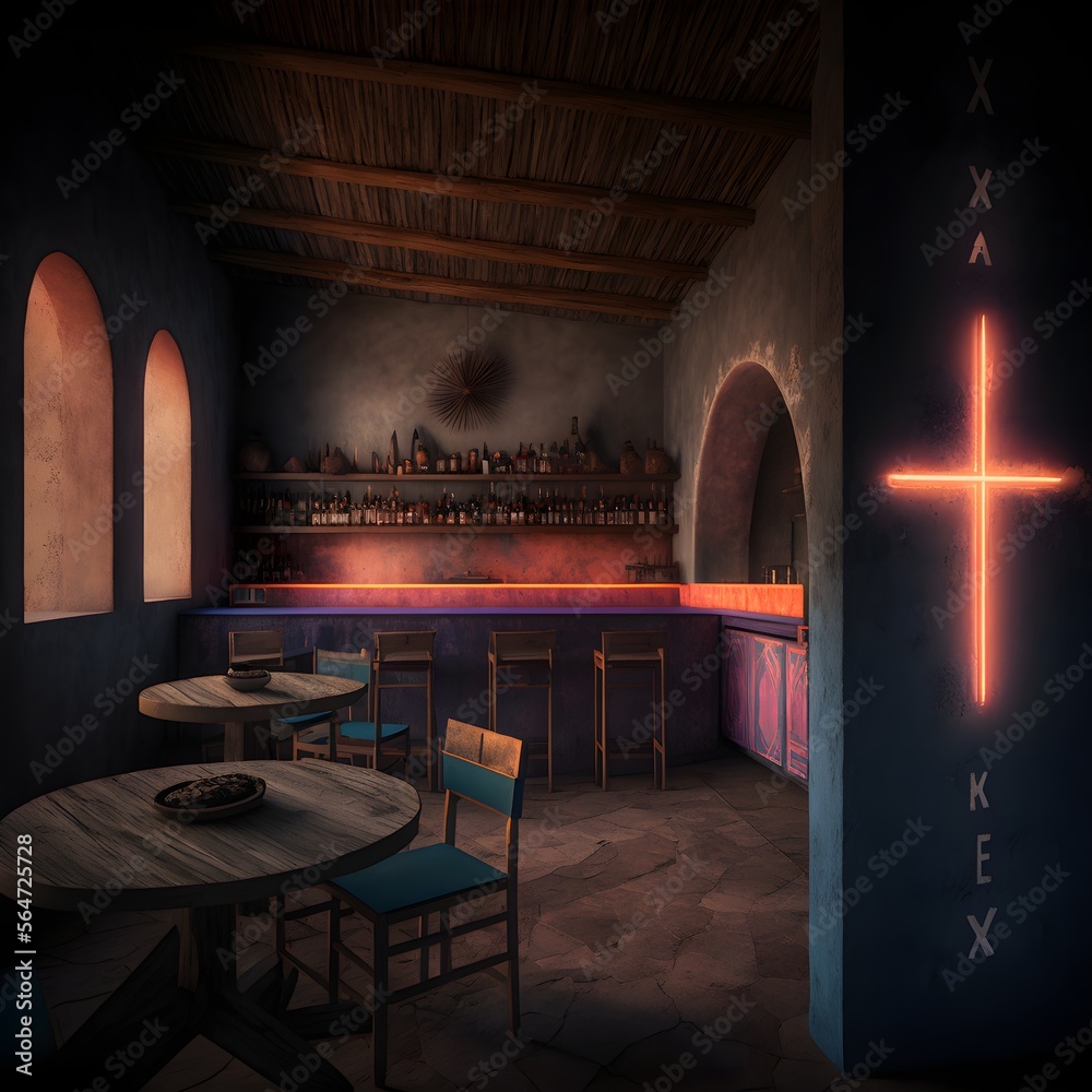 photograph of a restaurant interior mezcal bar incense burning a small ...