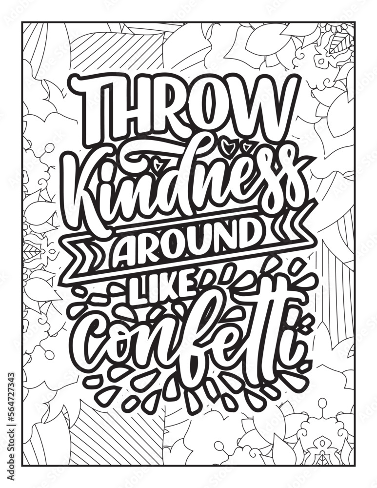 Affirmative quotes coloring page. Positive quotes. Good vibes. Coloring ...