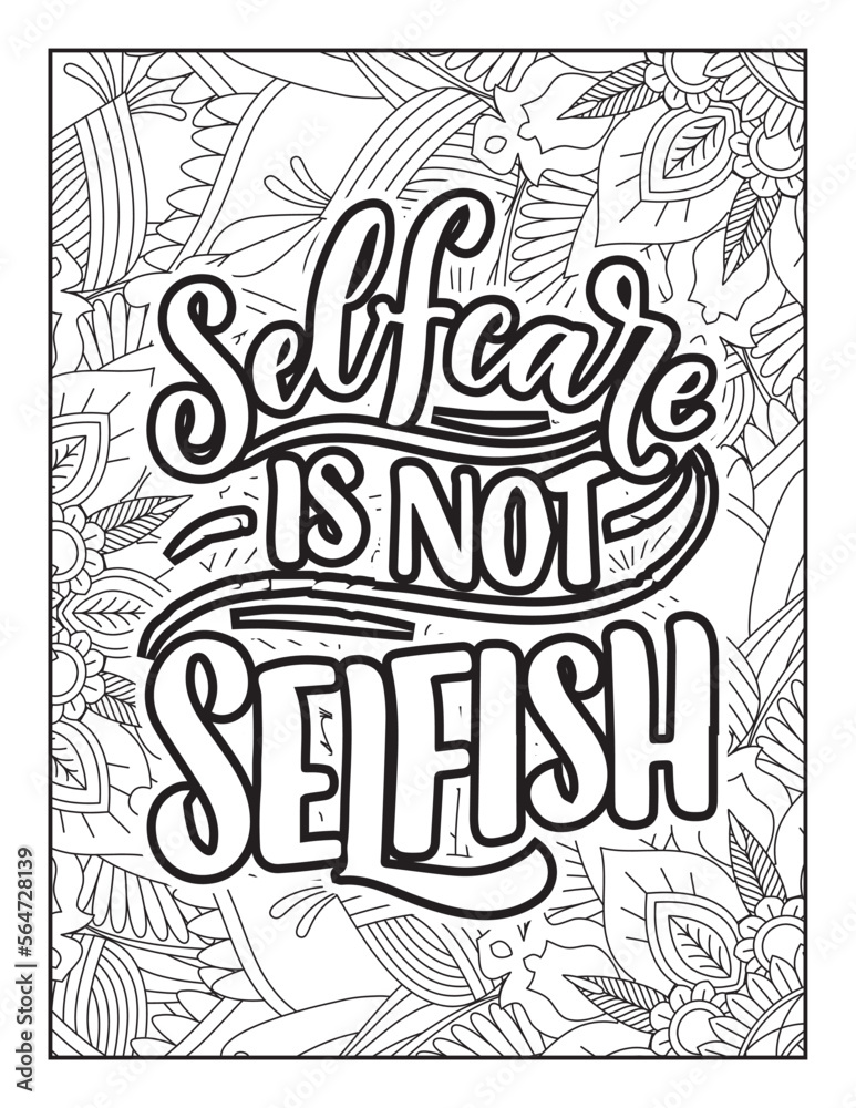 Affirmative quotes coloring page. Positive quotes. Good vibes. Coloring ...