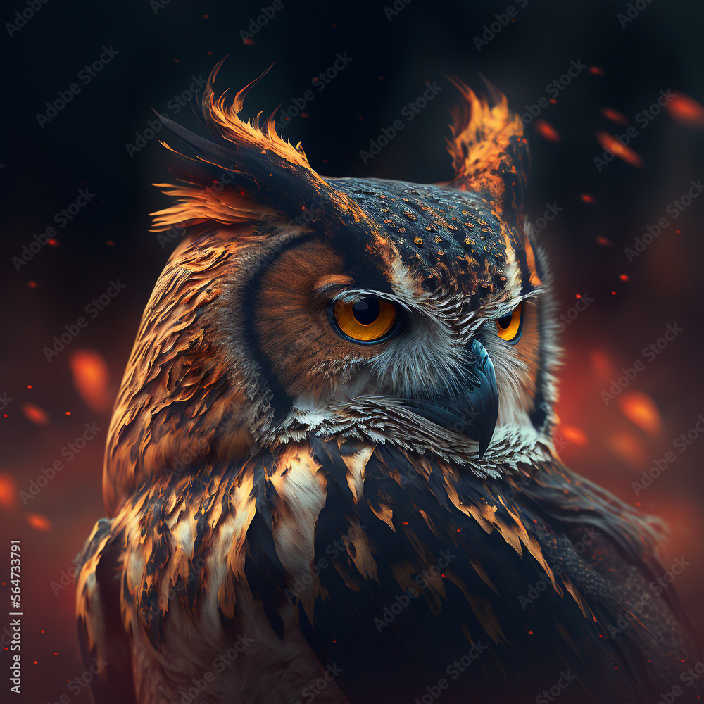 extinct bird: lesser Madagascar Red Owl, Tyto soumagnei luminare ...