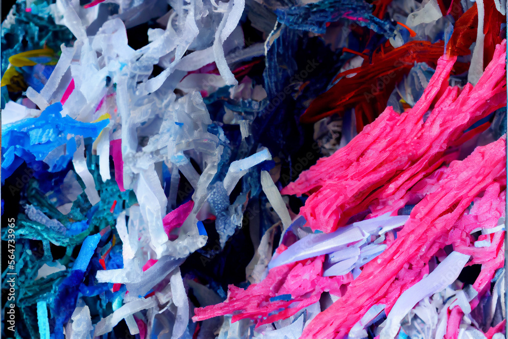 fiber made from recycled plastics and paper (generative ai content ...