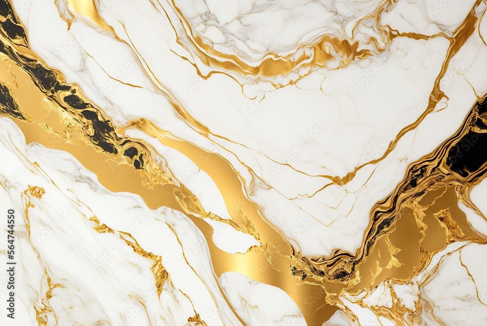 Textur Marmor Hintergrund in Weiss und Gold. Luxus Wallpaper als ...
