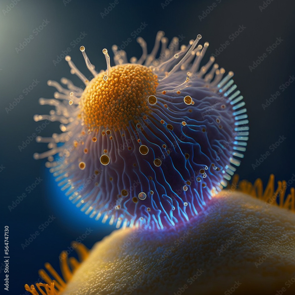 various protozoa under blacklight – microscopic unicellular eukaryotes ...