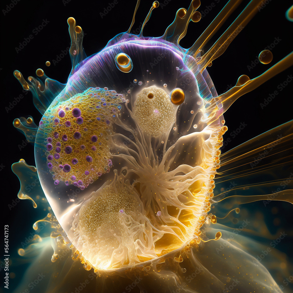 various protozoa under blacklight – microscopic unicellular eukaryotes ...