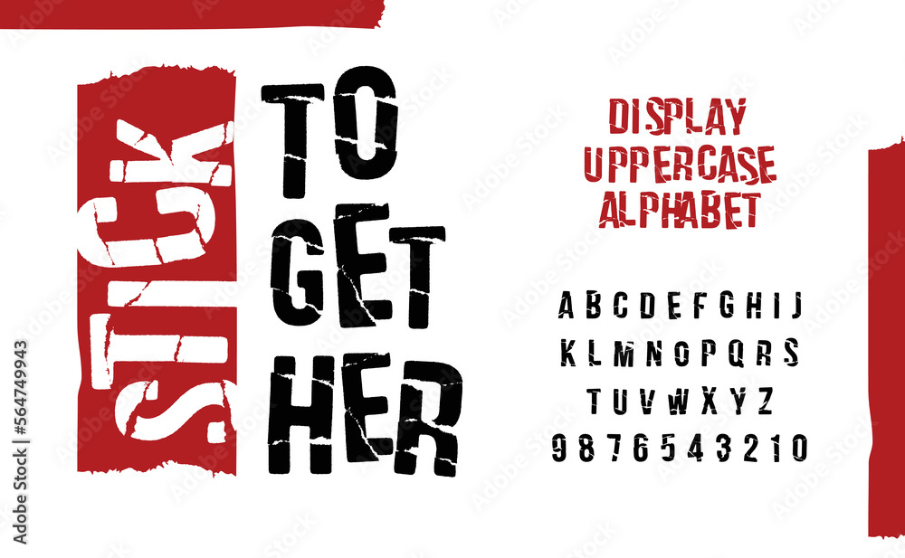 Rustic typeface fashion stylish. Rough condensed font. Simple and ...