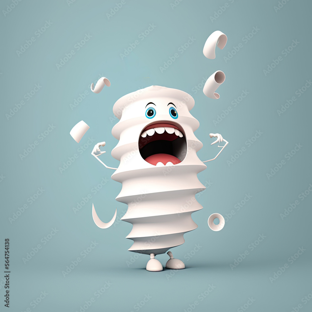 Cute Cartoon Tornado Character (Generative AI) Stock Illustration ...