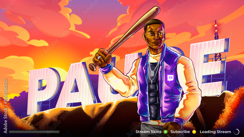 Gamer BRB Overlay - Stream Skins Stock Illustration | Adobe Stock