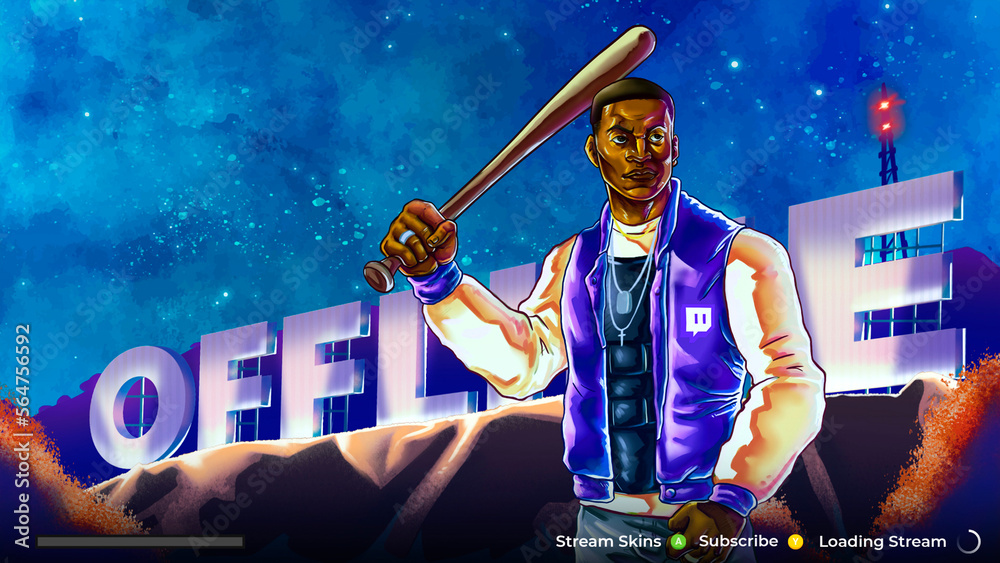 Gamer Stream Overlay - Stream Skins ilustração do Stock | Adobe Stock