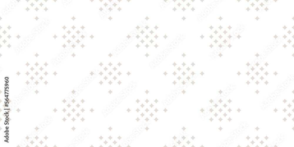 Retro vintage vector seamless pattern with small diamond shapes, stars ...