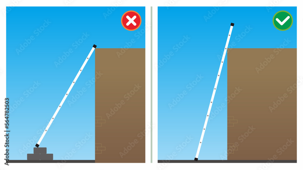 Safety do's and dont's vector illustration. Unsafe work condition and ...