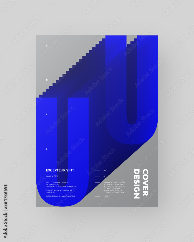 Abstract Posters Design kit. Vertical A4 format. Modern placard ...