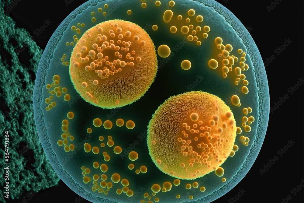 Staphylococcus Aureus Artistic Representation Created With Generative Ai Technology Stock