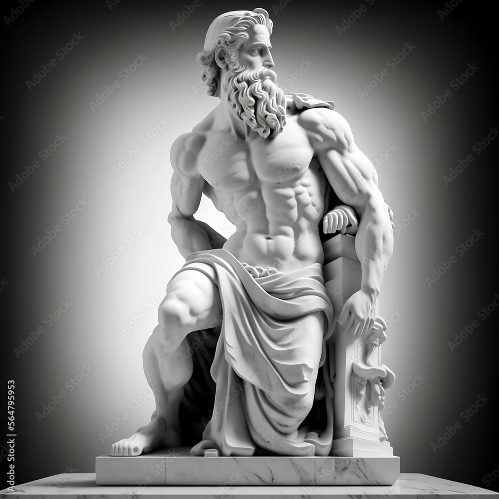Sculpture of God, Ancient Greek Stock Illustration | Adobe Stock