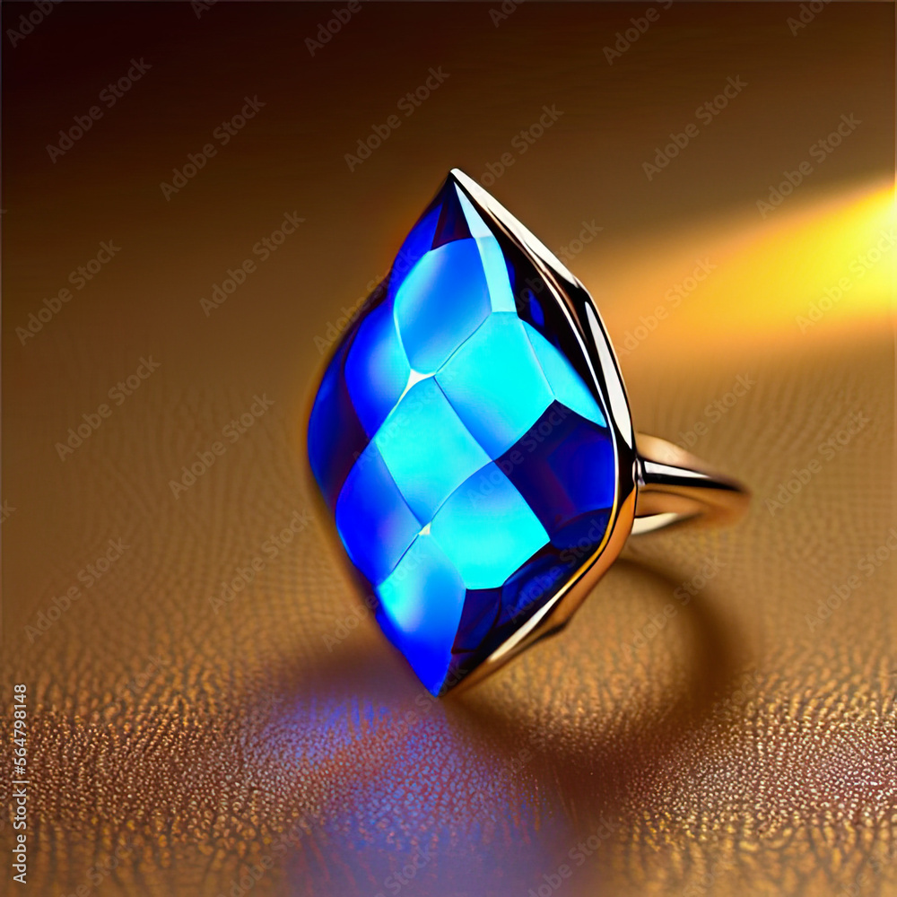AI Artwork - Fancy jewelry simulation of a ring Stock Illustration ...