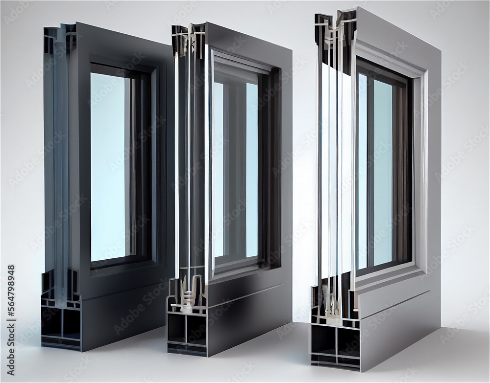 Window catalogue installation technical illustration, generative AI ...