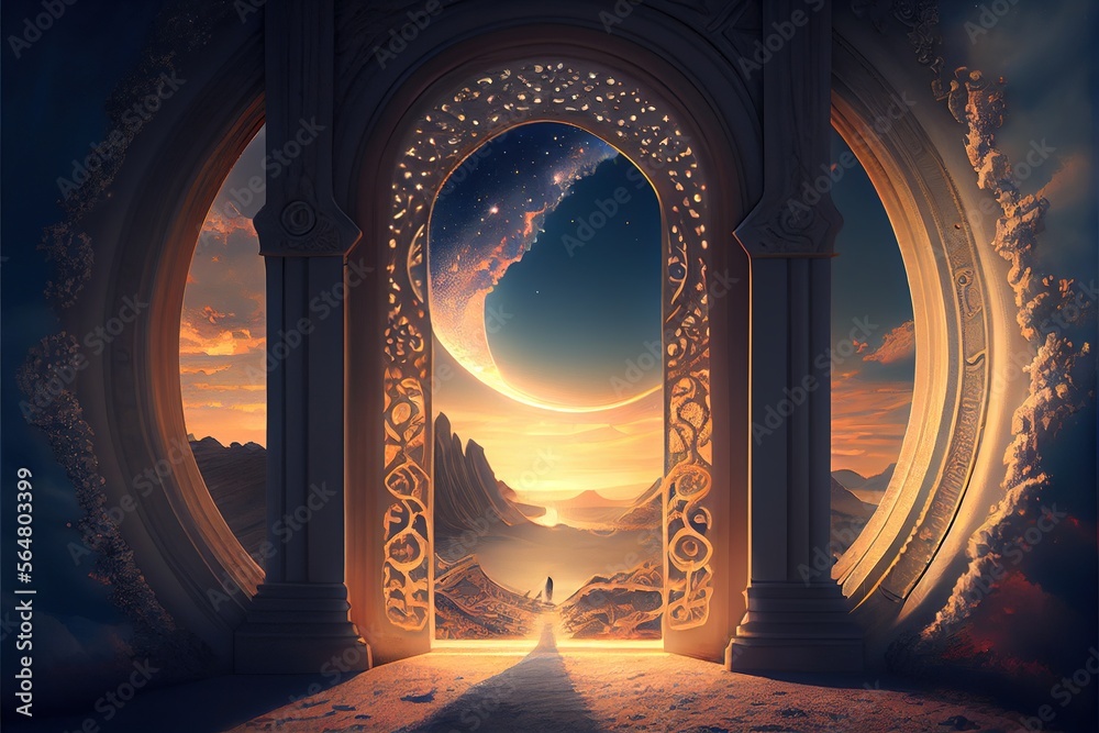 Gate to heaven, a beautiful arch through which there is a passage to ...
